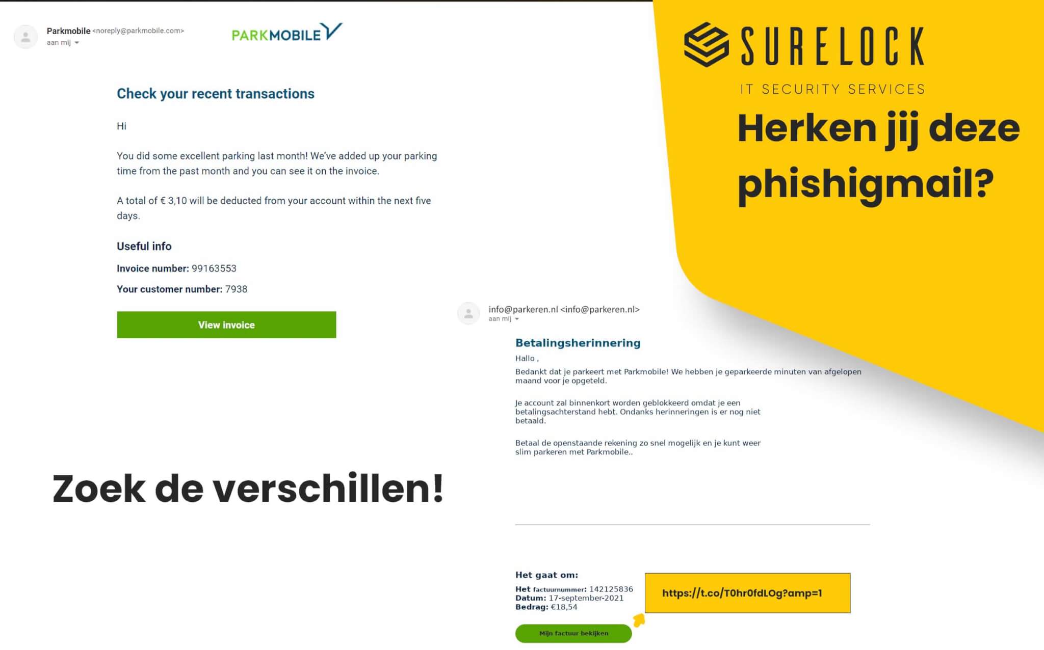 ParkMobile phishing: Is deze mail phishing? Doe de test! - Surelock
